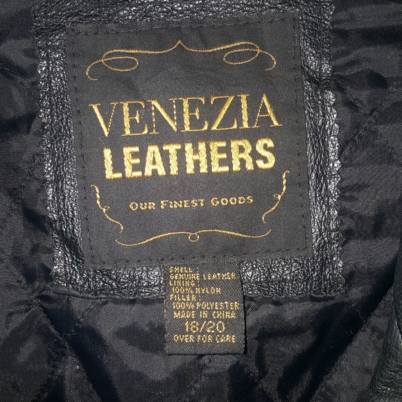 Venezia | Jackets & Coats | Vintage Venezia Leather Jacket Sz 82 Ladies ...